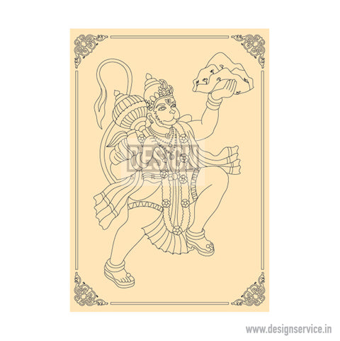 Hanuman Ji Pre-Marked Design – Design Service