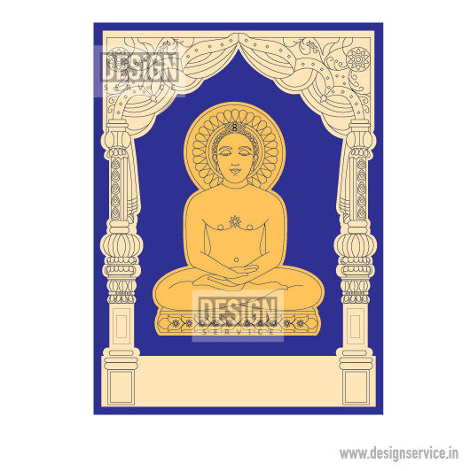 Mahavir Swami (Bhagwan) Pre-Marked Design – Design Service