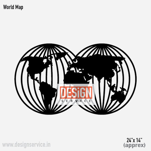 Laser Cutting Design World Map – Design Service
