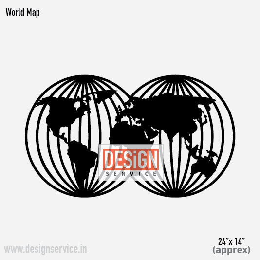 Laser Cutting Design World Map – Design Service